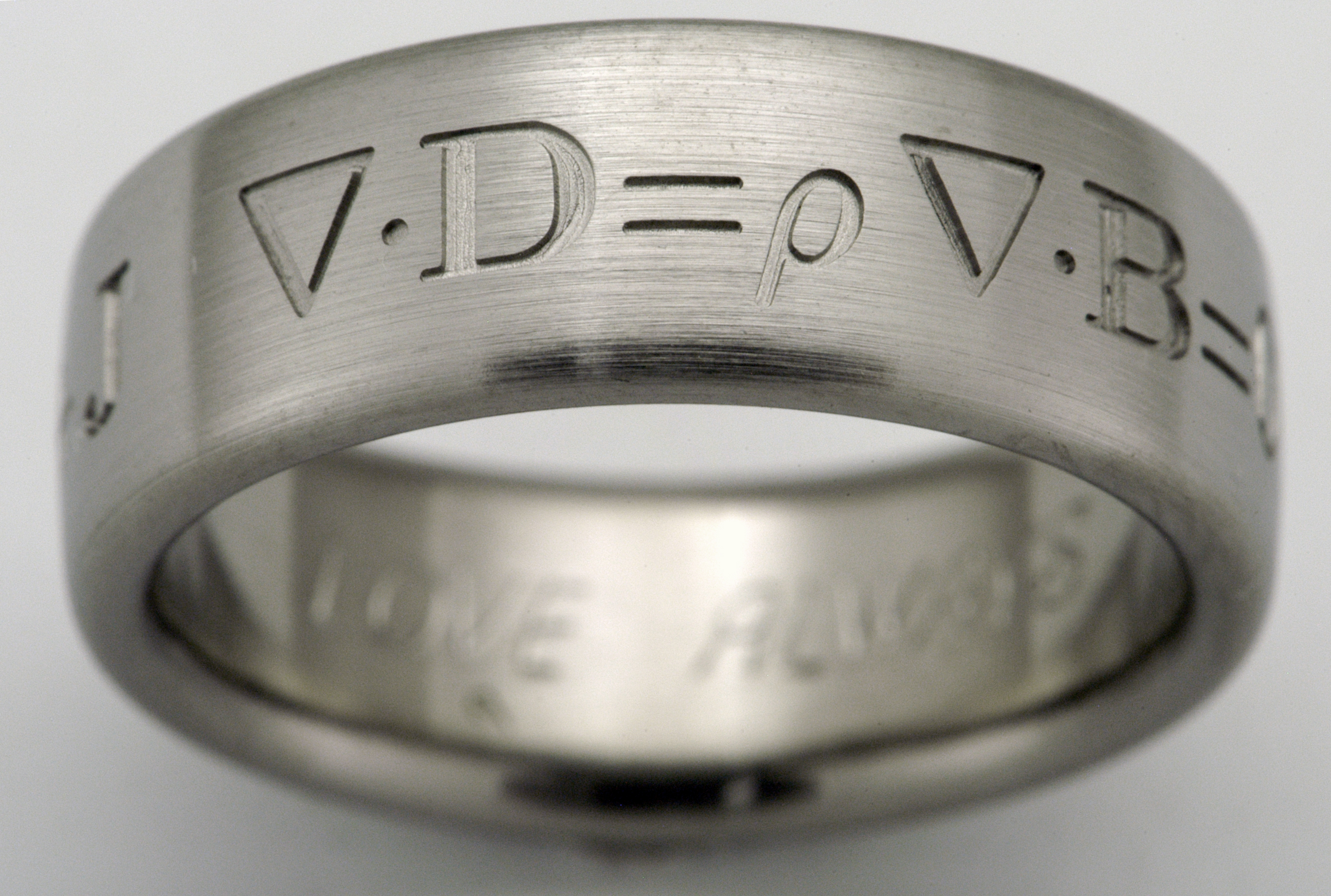 Equations-Maxwell titanium ring with math | Titanium Wedding Rings ...