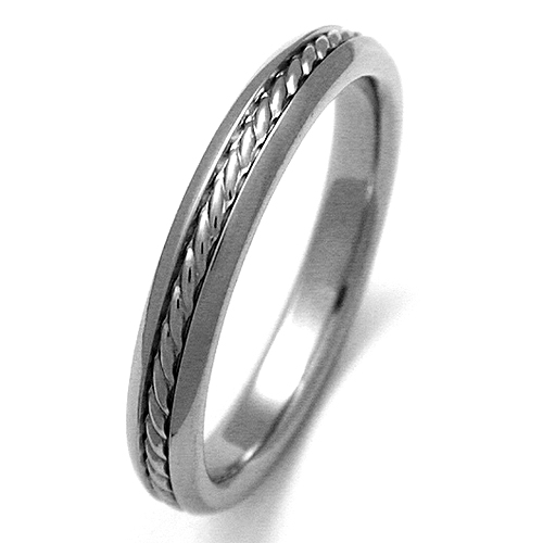 Bolair titanium ring with rope embossing | Titanium Wedding Rings ...