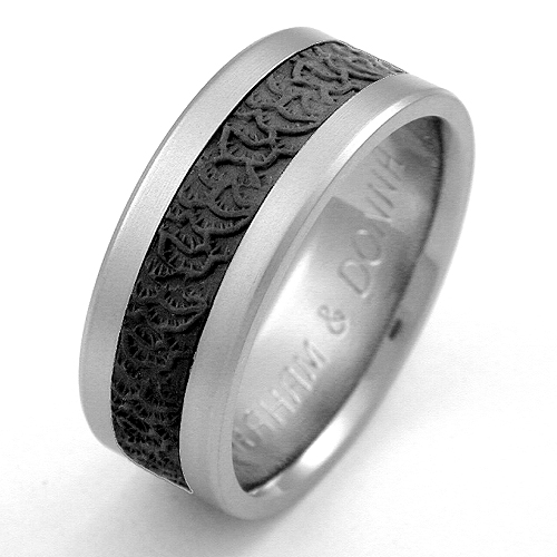 Newman 1 titanium ring with niobium | Titanium Wedding Rings ...